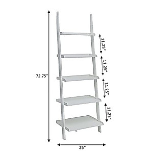 Convenience Concepts French Country Bookshelf Ladder, White