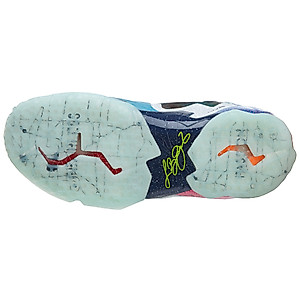 Nike Mens Lebron XI Premium "What the Lebron" Black/Lava/Silver-Galaxy Blue Synthetic Basketball Shoes Size 11