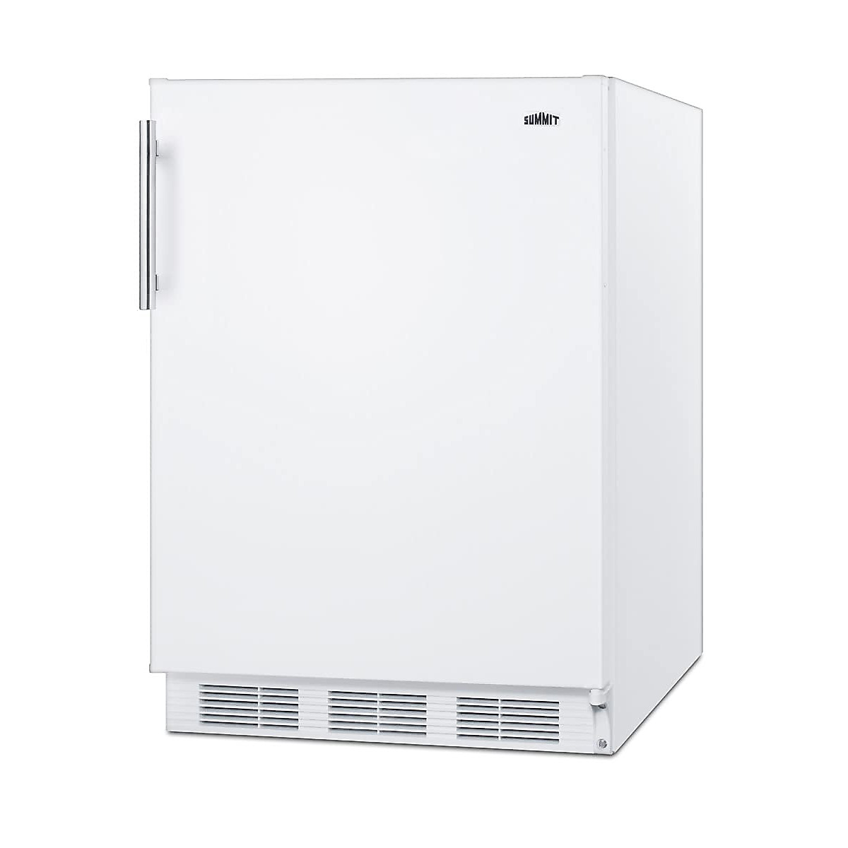 Summit Appliance FF63BK Freestanding Residential Counter Height 24" Wide All-refrigerator in Black Exterior with Auto Defrost, Deluxe Interior, Pro Style Handle and Adjustable Thermostat