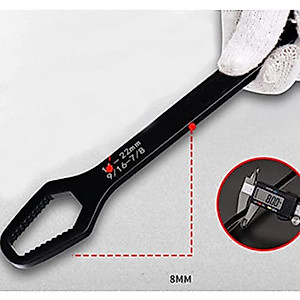 YWHWXB Double Ended Multifunctional Universal Wrench, 5/16”-1/2”, 9/16”-7/8” Self-Tightening Wrench, Chrome Vanadium Steel Repair Tool