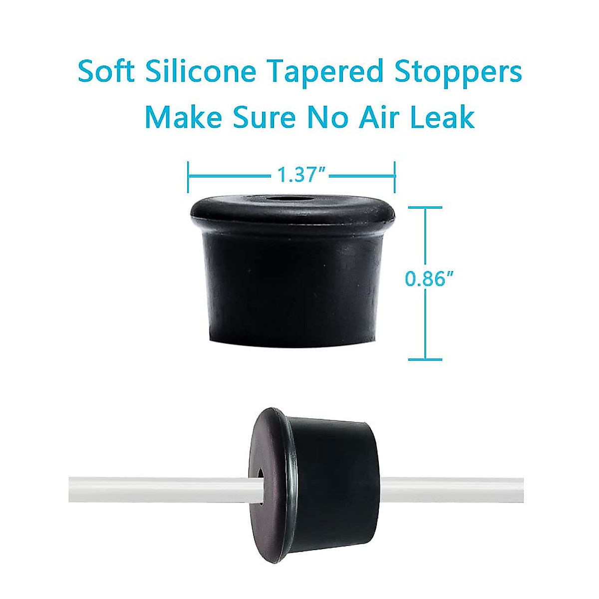 Sink Soap Dispenser Extension Tube kit with Upgraded Check Valve, 47” Silicone Tube, Not Easy to Bend, Stopper Cap to Fit Most Soap Containers, No Need to Fill The Little Bottle Again