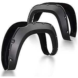 TAC Fender Flares Cover Compatible with 2016-2023 Toyota Tacoma Truck Off-road 4pcs Matte Black Smooth Front & Rear Pocket Rivet Style Pickup All Beds (Single Rear Wheel only)