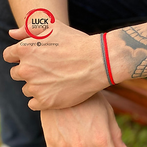 Thick Red Cord Bracelet for Men Women Teen Unisex Adult - Waterproof Nylon Surfer String Friendship Bracelets Summer Beach Accessories