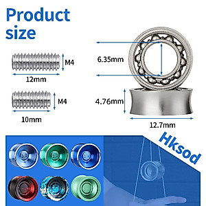 Hksod Yoyo Accessory Sets,Yoyo Replacement wiht Unresponse and Response yoyo Bearing,Yoyo Bearing Remover Tool Yoyo Ball R188kk Bearing Yoyo Yo yo s for Kids Bearing