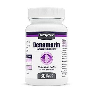 Nutramax Denamarin Liver Health Supplement for Large Dogs - With S-Adenosylmethionine (SAMe) and Silybin, 30 Tablets