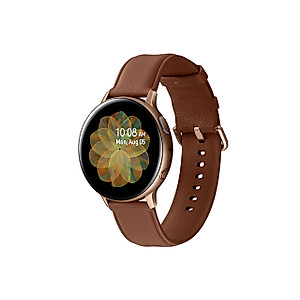SAMSUNG Galaxy Watch Active2 Stainless Steel LTE Unlocked (ATT, Verizon, Tmobile, Sprint) Gold SM-R825U 44mm - (US Version & Warranty)