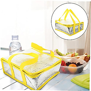 SOLUSTRE 10pcs Pizza Cooler Bag Car Decor Portable Ice Pack Cooler for Car Insulated Grocery Bags Car Insulated Bag Cake Decorating Non-woven Fabric Handle Food Bag Food Warmer Grocery Bag