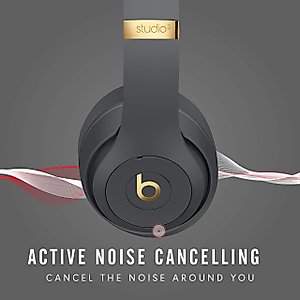 Beats Studio3 Wireless Noise Cancelling Over-Ear Headphones - Apple W1 Headphone Chip, Class 1 Bluetooth, 22 Hours of Listening Time, Built-in Microphone - Shadow Gray