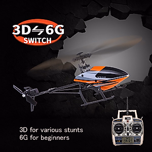 GoolRC RC Helicopter, WLtoys V950 Remote Control Helicopter, 2.4GHz 6 Channel RC Aircraft with 3D 6G System, Brushless Motor, Flybarless, RTY Ready to Fly for Kids and Beginners