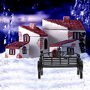 NUOBESTY Miniatures Rustic Bench 2pcs Furniture 1: 6 Scale Miniature Modern Styled Garden Patio Park Bench Garden Decor Sofa Bench Rustic Decor