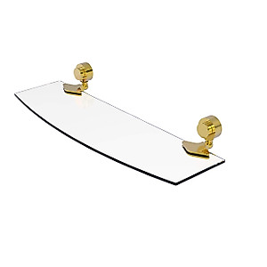 Allied Brass 433/18 Venus Collection 18 Inch Glass Shelf, Polished Brass