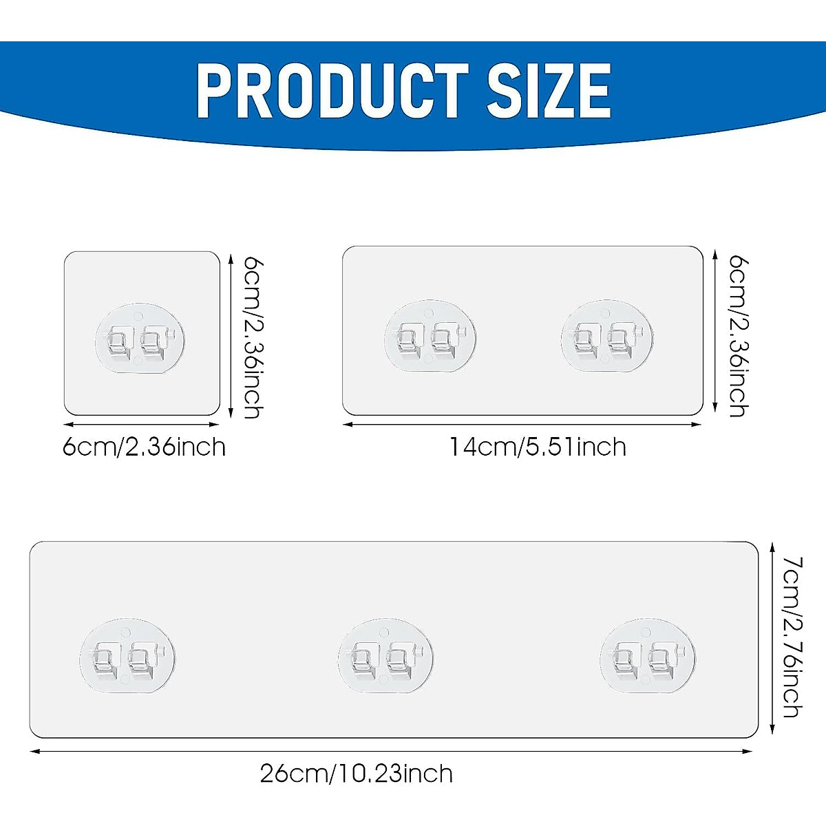 12 Pack Shower Caddy Adhesive Replacement, Transparent Adhesive Hooks Stickers for Shower Caddy, Basket Shelf, Soap Holder, Bathroom Storage Corner Shelves, Kitchen Racks, No Drilling, Waterproof