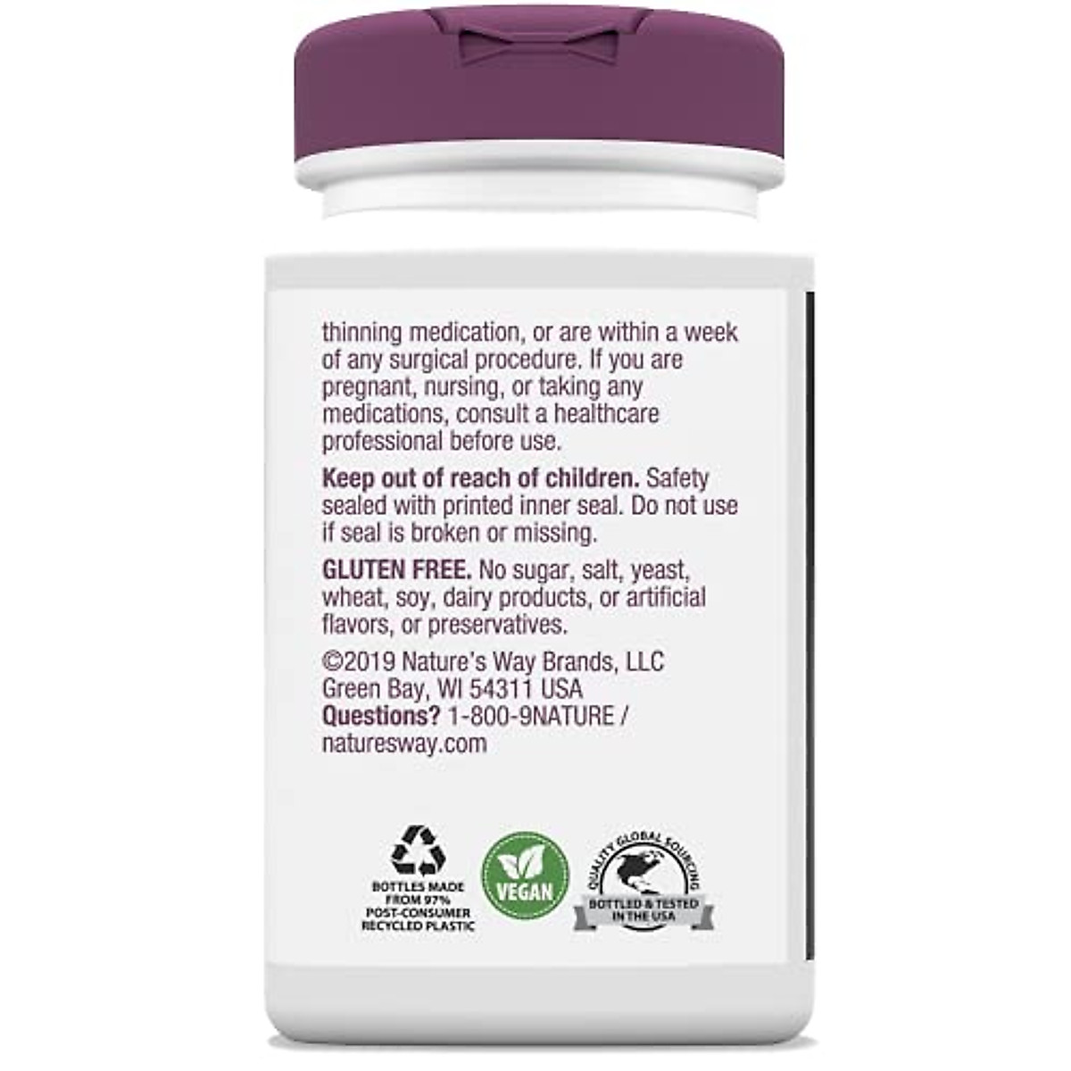 Nature's Way Garlicin Cardio SmartRelease Garlic, Healthy Circulation Support*, 180 Vegan Tablets