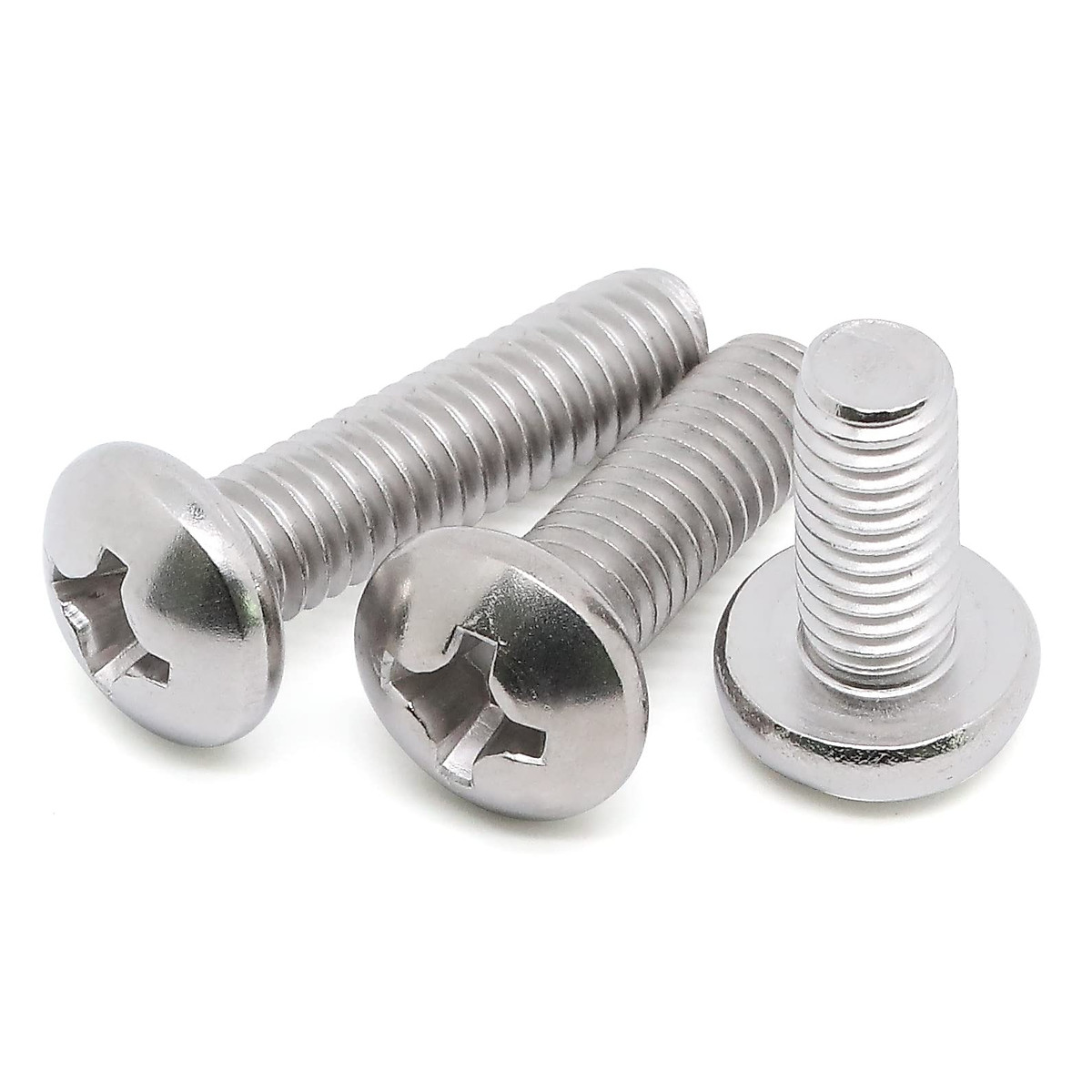 8-32 x 1" (1/4" to 3" Available) Pan Head Machine Screws, Full Thread, 304 Stainless Steel 18-8, Pack of 100
