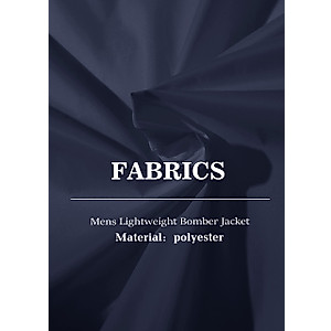 MAGCOMSEN Mens Lightweight Jackets Bomber Jacket Full Zip Light Windbreaker Casual Stylish Golf Jackets Navy 2XL