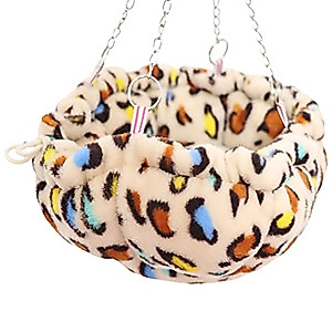 Grebest Pet Hammock Hamster Guinea Pigs Sleeping Cushion House Non-Shrink for Cage Beige