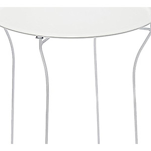 Atlantic urbSPACE Metal Side Table - Stylish Folding Tray Table, Sturdy Steel Construction with Wear-Resistant Powder Coating, PN in White