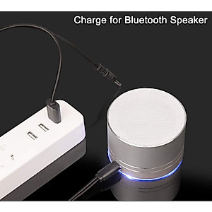 DEEIRAO 1x Micro USB 5pin to 3.5mm Audio Port Cable and USB-A Charge Cord for Bluetooth Speaker (Micro USB)