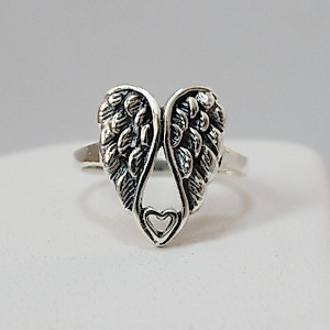 FashionJunkie4Life Sterling Silver Angel Wings Heart Ring (7)