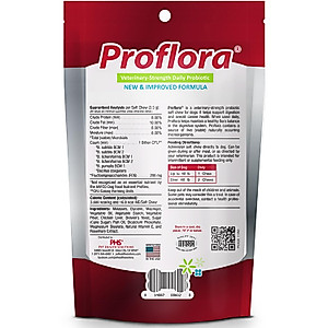 Proflora Probiotic Soft Chews for Dogs - Veterinary-Strength Daily Probiotic - Digestion Health - Boost Immune System - Skin and Coat Health - 180 Soft Chews