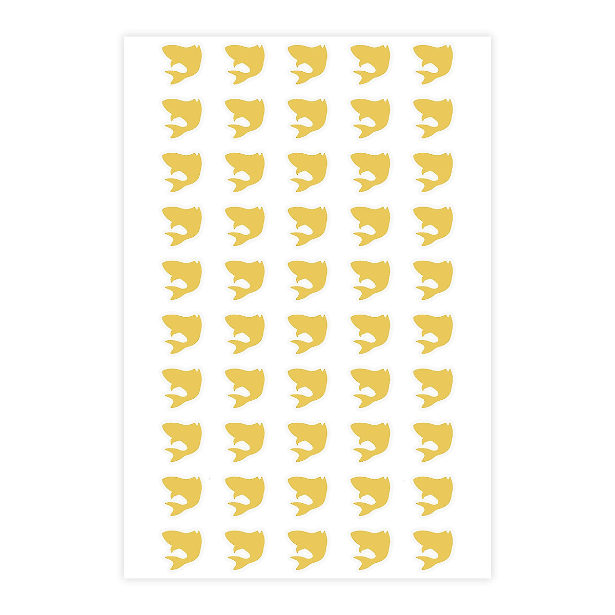 ARK Creation 50 Wedding Meal Stickers for Place Cards - Place Card Menu Choices - Wedding Meal Choice Stickers (Gold, Fish)