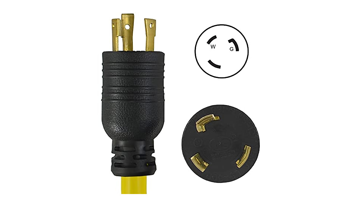 Conntek 3-Feet Generator Y Adapter - 30-Amp L5-30P to Dual L5-30R Plug