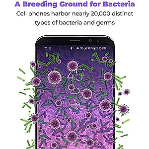 Homedics UV Clean Portable Sanitizer – Rechargeable UV Light Sanitizer and Sterilizer Box - Kills 99.9% of Airborne Contaminates, Fits Masks, Makeup Brushes, Glasses, Cell Phones, Keys, Black