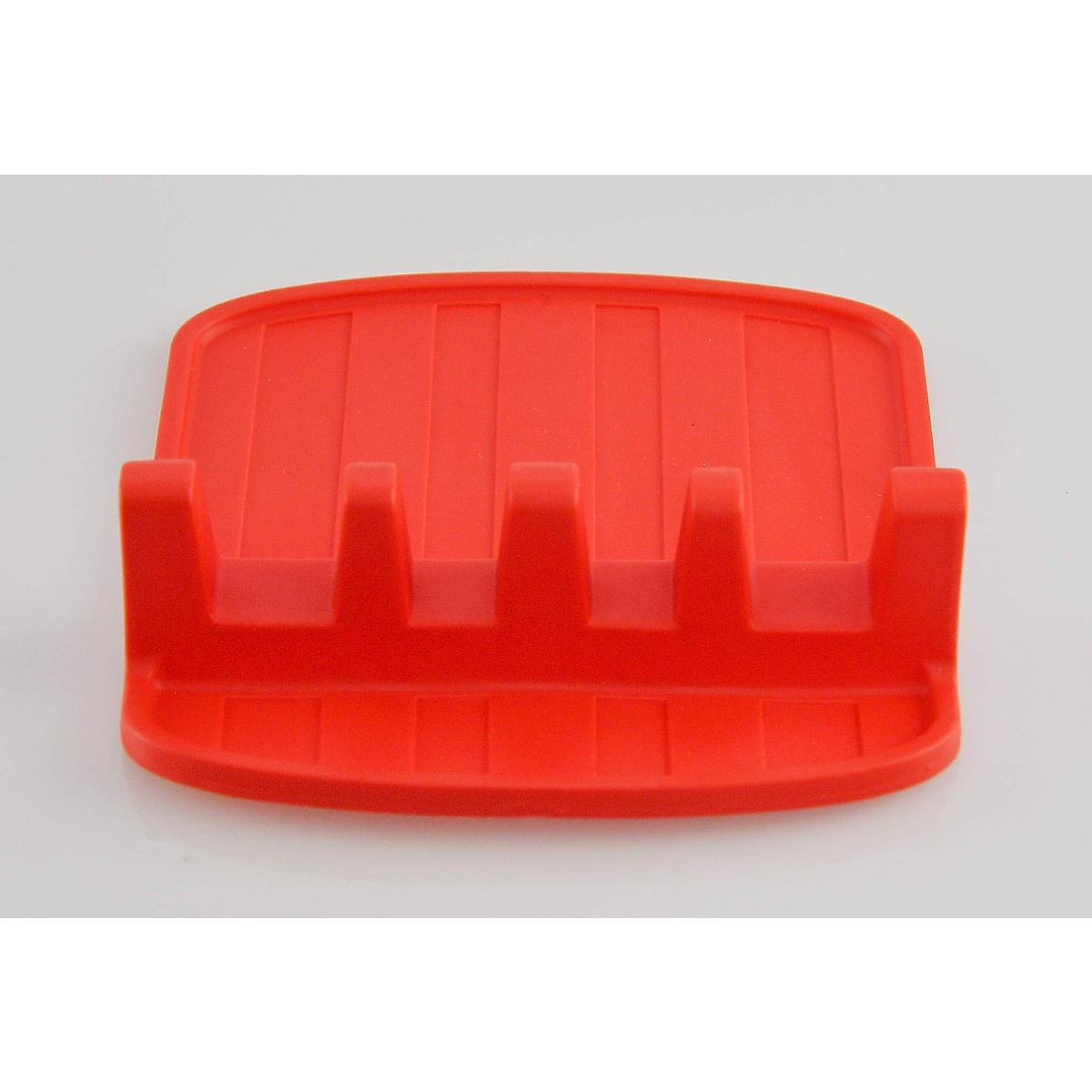 HOME-X Red Silicone Spoon Rest & Spoon Holder, Utensil Rest with Drip Pad for Multiple Utensils at Once, BPA-Free, Spoon Holder for Stove Top, Holder for Spoons, Ladles, Tongs & More, Kitchen Accessor