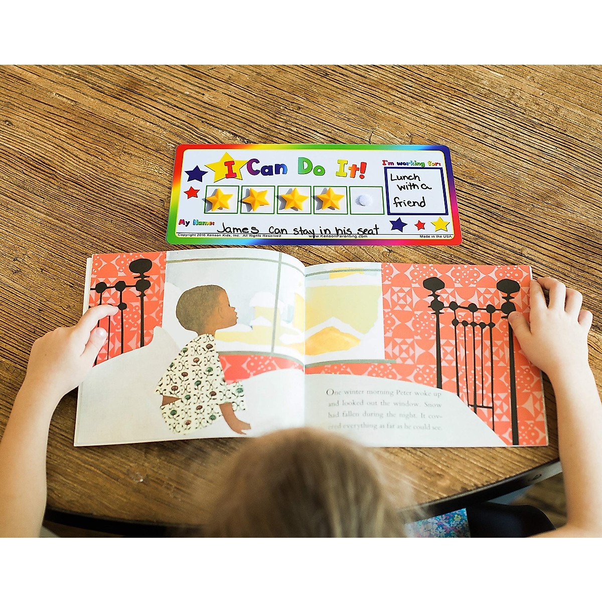 Kenson Kids “I Can Do It!” Token Board. Colorful Magnetic Rewards Chart with Positive-Reinforcement Stars and Customizable Goal Box. Great for Ages 3-10. Measures 5-Inches by 11-Inches