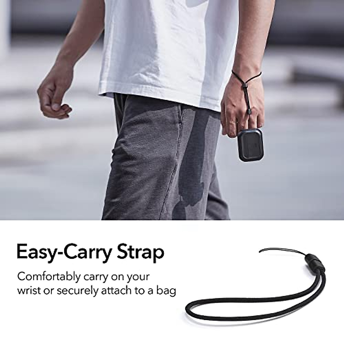 ESR for AirPods Pro 2nd Generation Case (HaloLock), Compatible with Airpods Pro Case 2nd/1st Gen (2022/2019), Compatible with MagSafe, Full Drop Protection Cover with Lanyard, Black