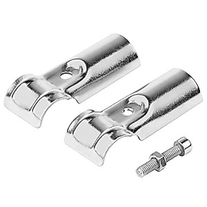 eoere 10 Sets 1" x 1" O.D. T Pipe Clamp Connector Chain Link Fence Clamp, Stainless Steel Tee Chain Link Fence End Rails Clamps, Thickness 1.7mm, Fits Pipe O.D.: 1"(25.4 mm)