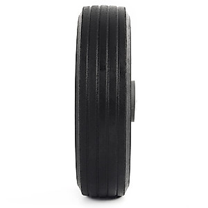 (2- Pack) Run-Flat Solid Rubber Replacement Tire 8" x 2'' with a 1/2" axle for Hand Trucks, Wheelbarrows, Dollies, Trolleys and More – Run Flat with 500 lbs Max Load
