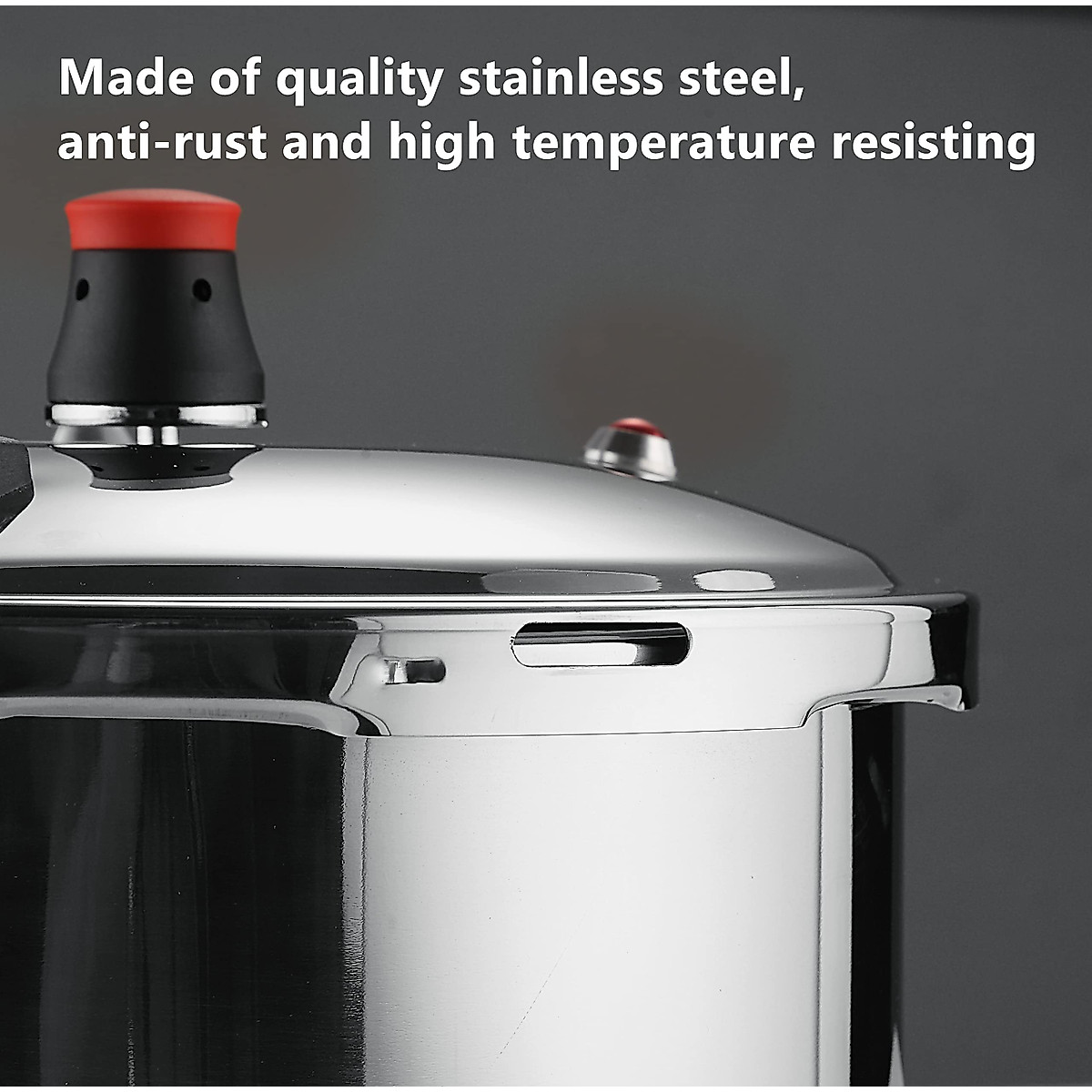 1.85Gal Thickened Stainless Steel Pressure Canner with Release Valve Canning Cooker Pot Stove Top Instant Fast Cooking Compatible with Gas & Induction Cooker 7Liter suitable for 6-8person