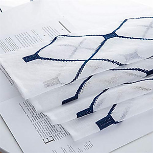 Top Finel White Sheer Curtains 84 Inches Length for Living Room Bedroom Voile Drapes Diamond Embroidered Rod Pocket Window Treatments, 2 Panels