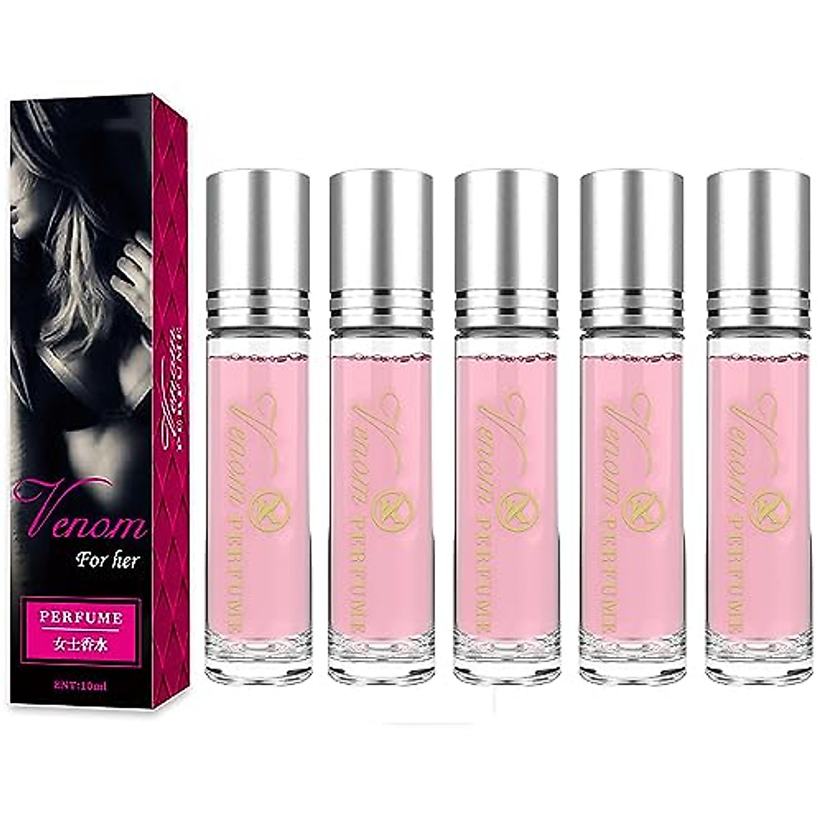 AZOIL Vulani Perfum, Long-Lasting Lunex Phero Perfume, Venom Scents Pheromones for Women, 2023 New Venom Fragrance,Aphrodite's Phero Perfume (5pcs*female)