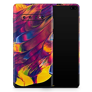 DesignSkinz Liquid Abstract Paint V78 Protective Vinyl Decal Wrap Skin Cover Compatible with The Samsung Galaxy S20 (Screen Trim & Back Glass Skin)