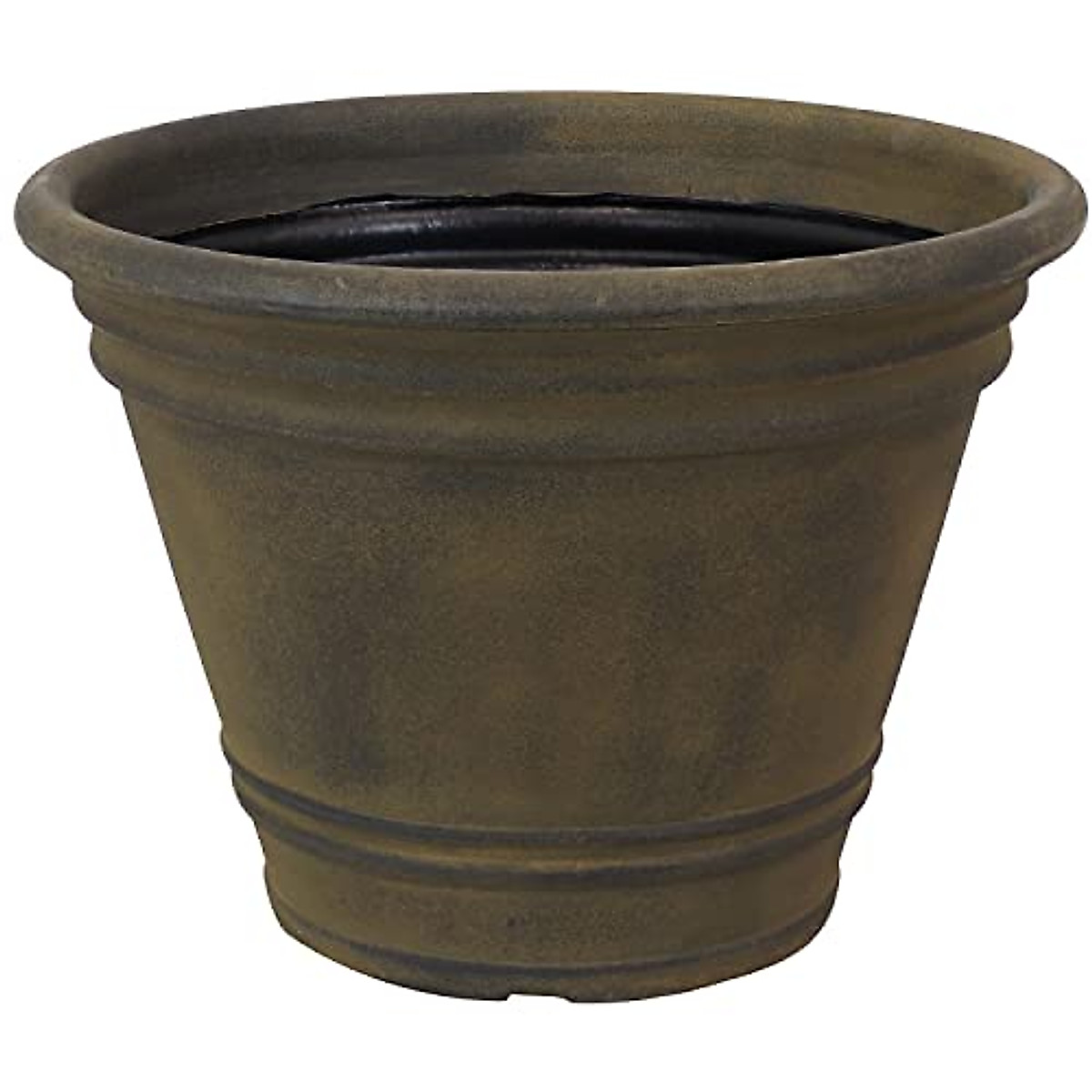 Sunnydaze Franklin Flower Pot Planter - Outdoor/Indoor Unbreakable Polyresin - UV-Resistant Sable Finish - Single - Large 20-Inch Diameter