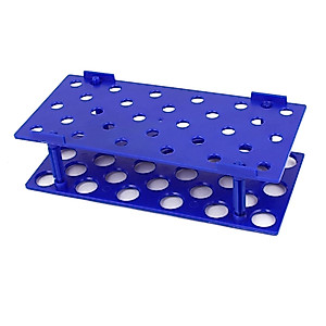 2 Pack 28 Well Centrifuge Tube Rack for 10ml/15ml Scientific Laboratory Plastic Tube Rack Holder Detachable Lab Test Tube Rack Orange/Blue