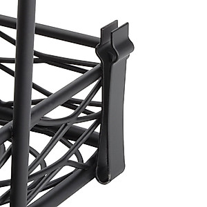 American Metalcraft SRBNB1 Semi-Round Wire Birdnest Condiment Rack Holder, Wrought Iron, Black