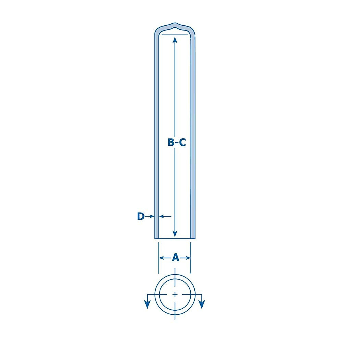 Round Vinyl Grips - 1.000" x 4.500" Round Vinyl Grip (RVG9112) Material: Black Vinyl MOCAP RVGC9112-30 (qty7)