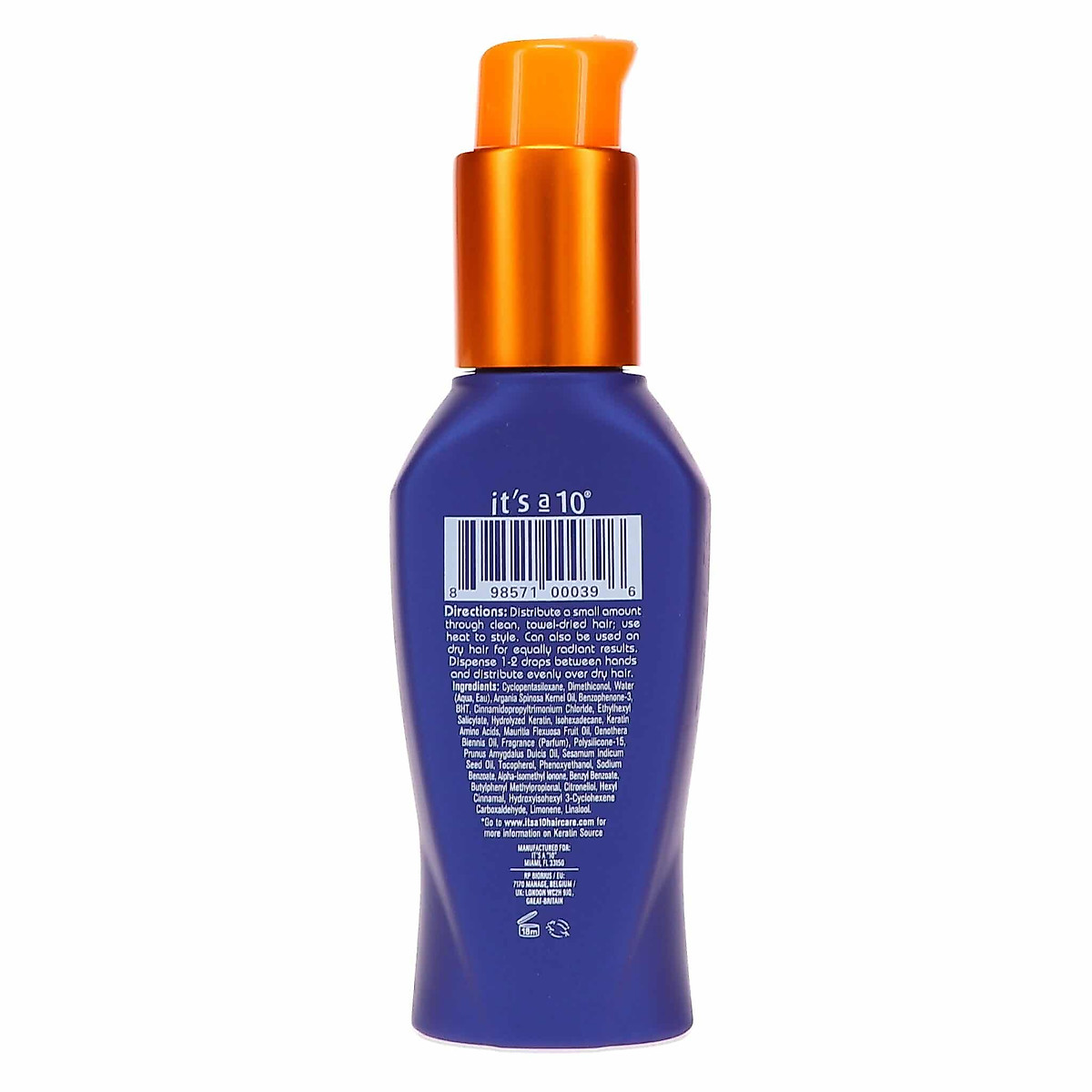 It's a 10 Haircare Miracle Oil Plus Keratin, 3 fl. oz. (Pack of 1) (39/10)