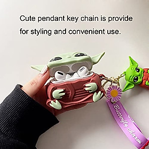 for Airpod Pro Case Soft Silicone Cute Cartoon Kawaii Funny Cover Fashion Protective Skin Accessories Keychain Girls Teens Cases for AirPod Compatible with Airpod Pro (Pro youda Baby)