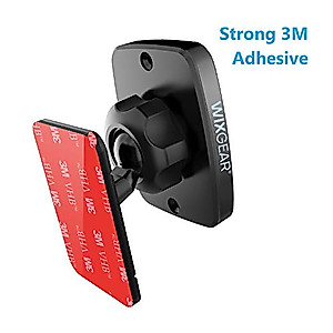 WixGear Magnetic Phone Car Mount, Universal Stick On Dashboard Magnetic Car Mount Holder, for Cell Phones and Mini Tablets with Fast Swift-snap Technology, (Newer Model)