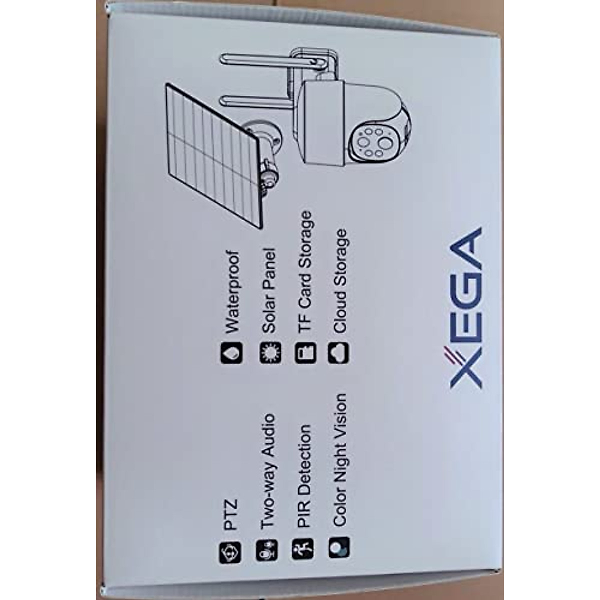 Xega 4G LTE Cellular Security Camera Solar with SIM Card (Verizon AT&T T-Mobile),Wireless Outdoor No WiFi Security Camera,2K HD PTZ Night Vision Motion Detection 2 Way Talk SD&Cloud Storage