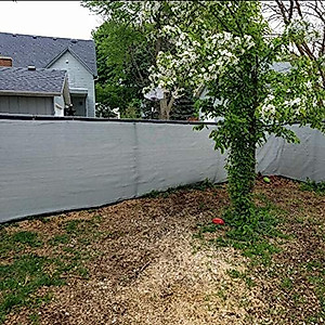 LIANGJUN Shading Sunshade Net, Fence Privacy Screen Windscreen Encryption Thicken Partition Balcony Deck Backyard Outdoor, with Bindings Grommets (Color : Gray, Size : 1.2x3m)