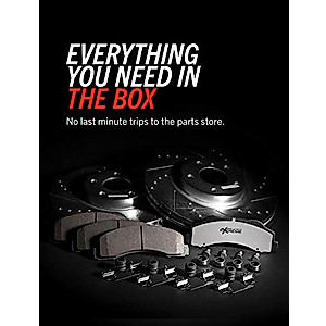 Power Stop K1930-36 Front Z36 Truck & Tow Brake Kit, Carbon Fiber Ceramic Brake Pads and Drilled/Slotted Brake Rotors