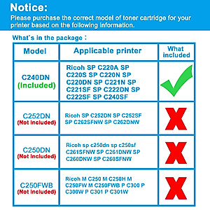 LCL Remanufactured Toner Cartridge Replacement for Ricoh 406046 SP C220A SP C220S SP C220N SP C221N SP C220DN SP C221SF SP C222DN SP C222SF SP C240SF (1-Pack Black)
