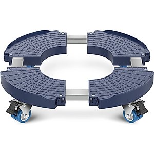 VANCASTLE Plant Caddy Plant Stand with Wheels, Heavy Duty Plant Roller Base 15-22 Inch Adjustable，Palnt Wheel Base 440 LBS, Large Potted Planter Cart Dolly for Flower Mover, Blue, 1 Pack