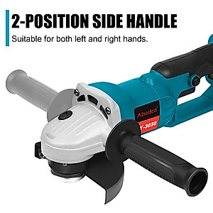 Cordless Angle Grinder with 18V 4.0Ah Li-Ion Battery & Charger,4-1/2-Inch,Brushless Motor,2-Position Handle,Battery Powered Grinder Tool Set for Metal Wood