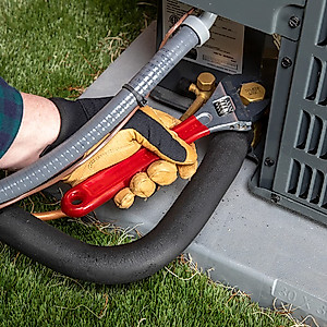 Klein Tools D507-10 Adjustable Drive Wrench, Forged with Extra Capacity Jaw and High Polish Chrome Finish, 10-inch